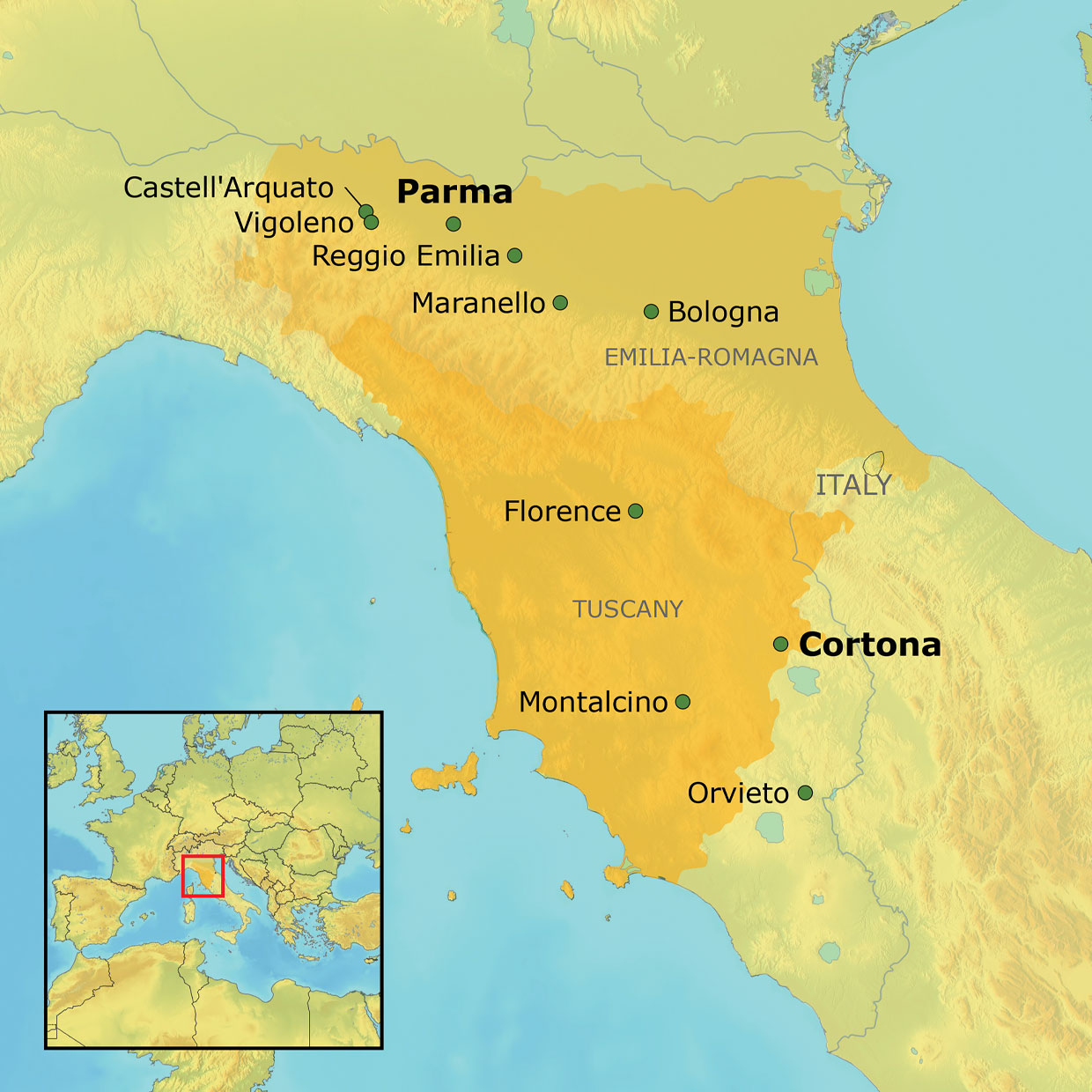 Emiliaromagna Location On The Italy Map